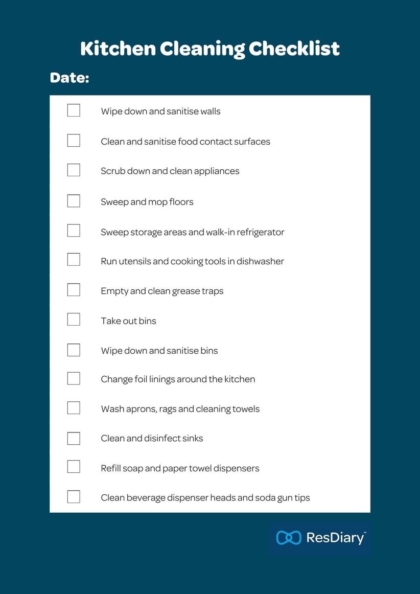 Restaurant Cleaning Checklist and Complete Guide